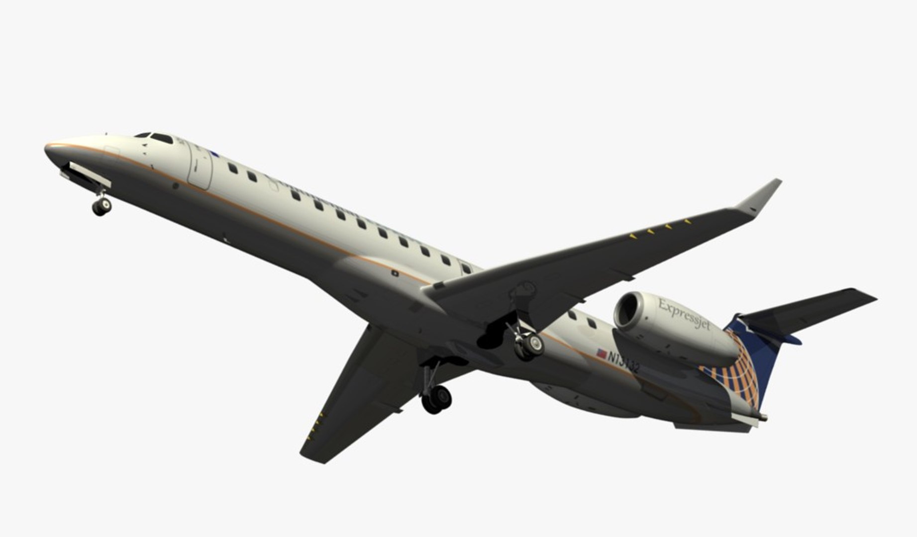 3d Model Embraer Erj-145xr