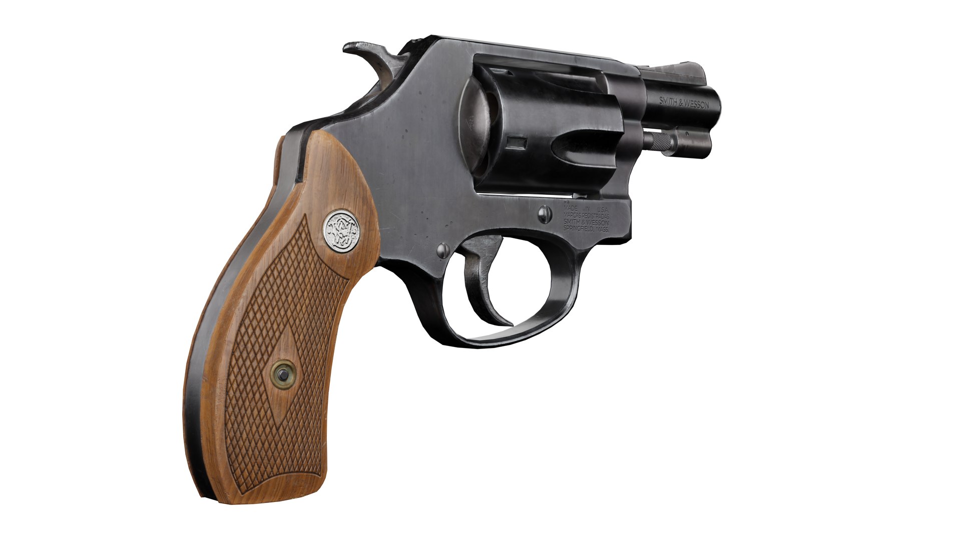 Smith And Wesson Model 36 Revolver 3D - TurboSquid 2118953