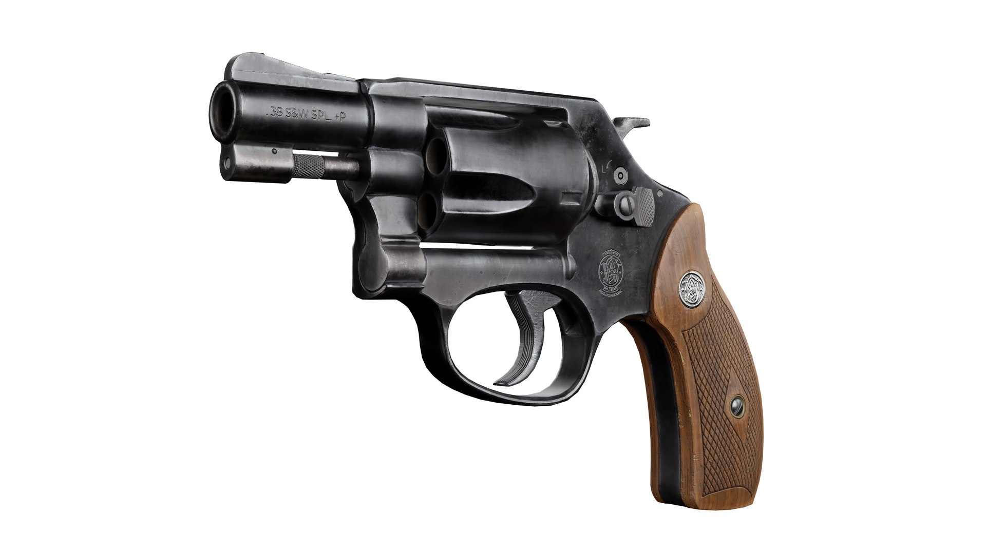 Smith And Wesson Model 36 Revolver 3D - TurboSquid 2118953