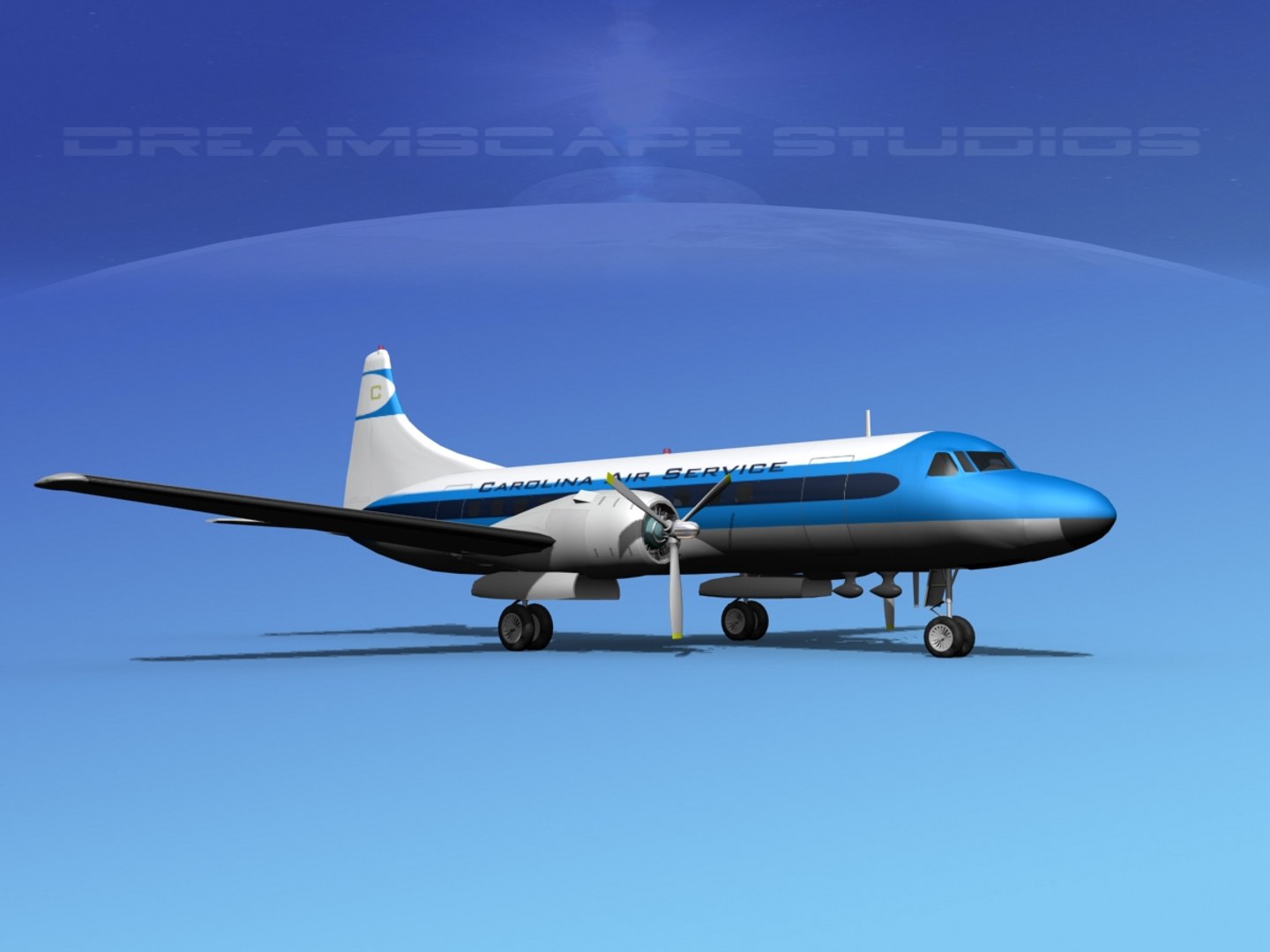 3d Model Of Propellers Convair 340