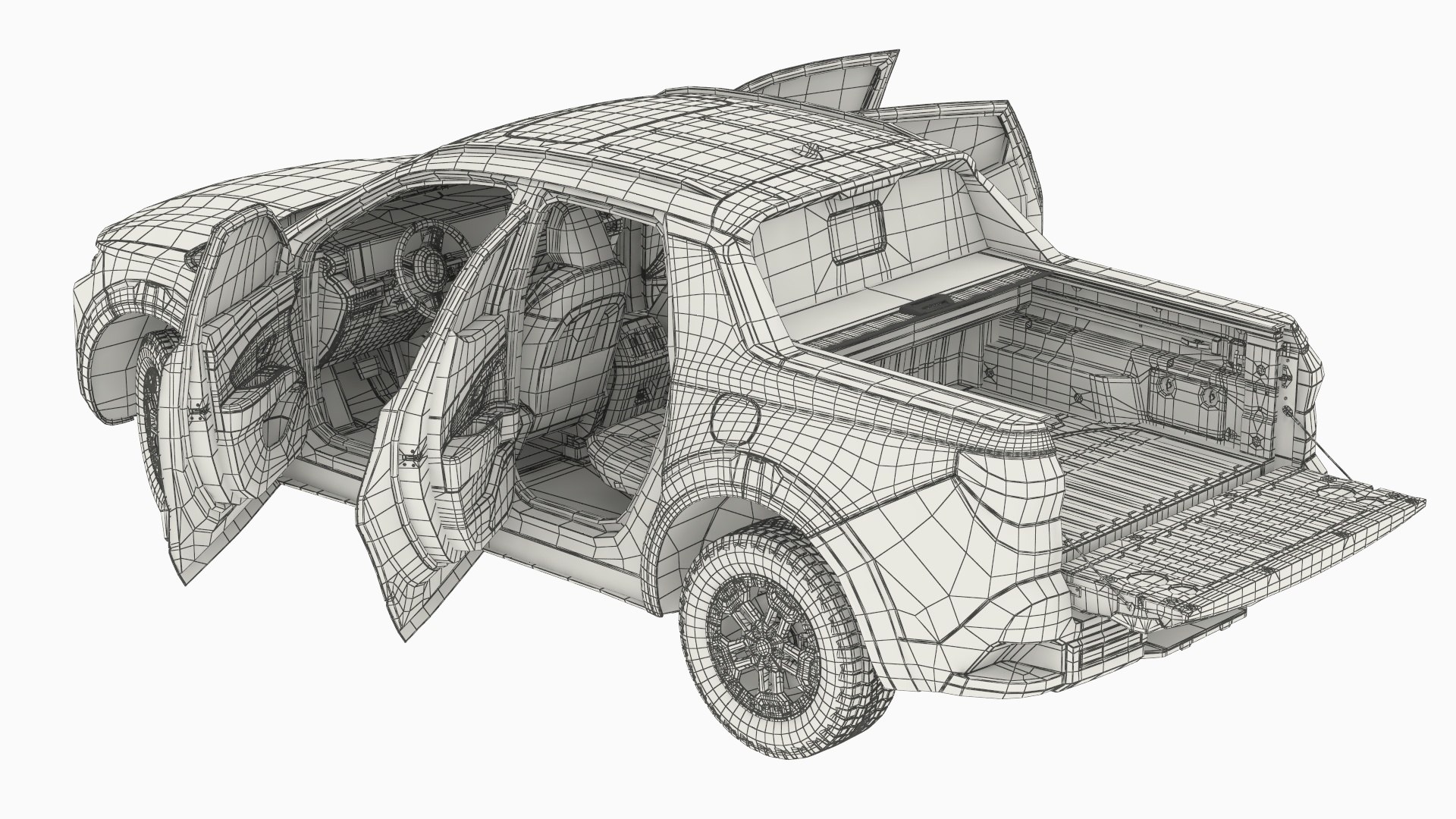 Vehicle Pickup Hyundai Santa Cruz Red Rigged For Cinema 4D 3D ...