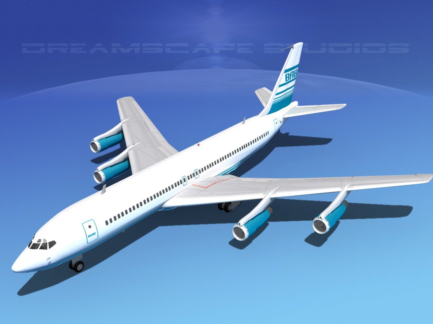 3d Model Of 707-320 Airlines Boeing 707