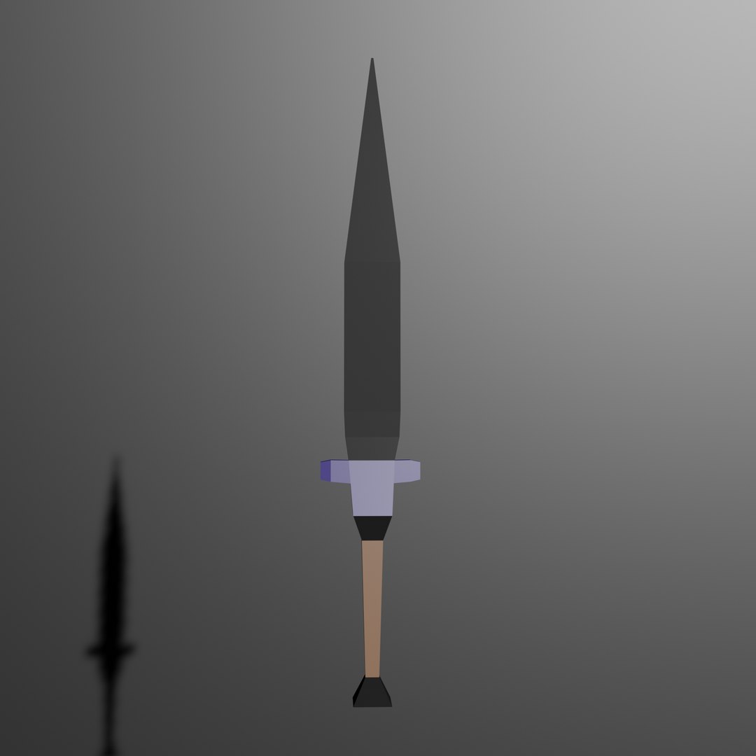Low Poly Dagger 3D Model - TurboSquid 1961224