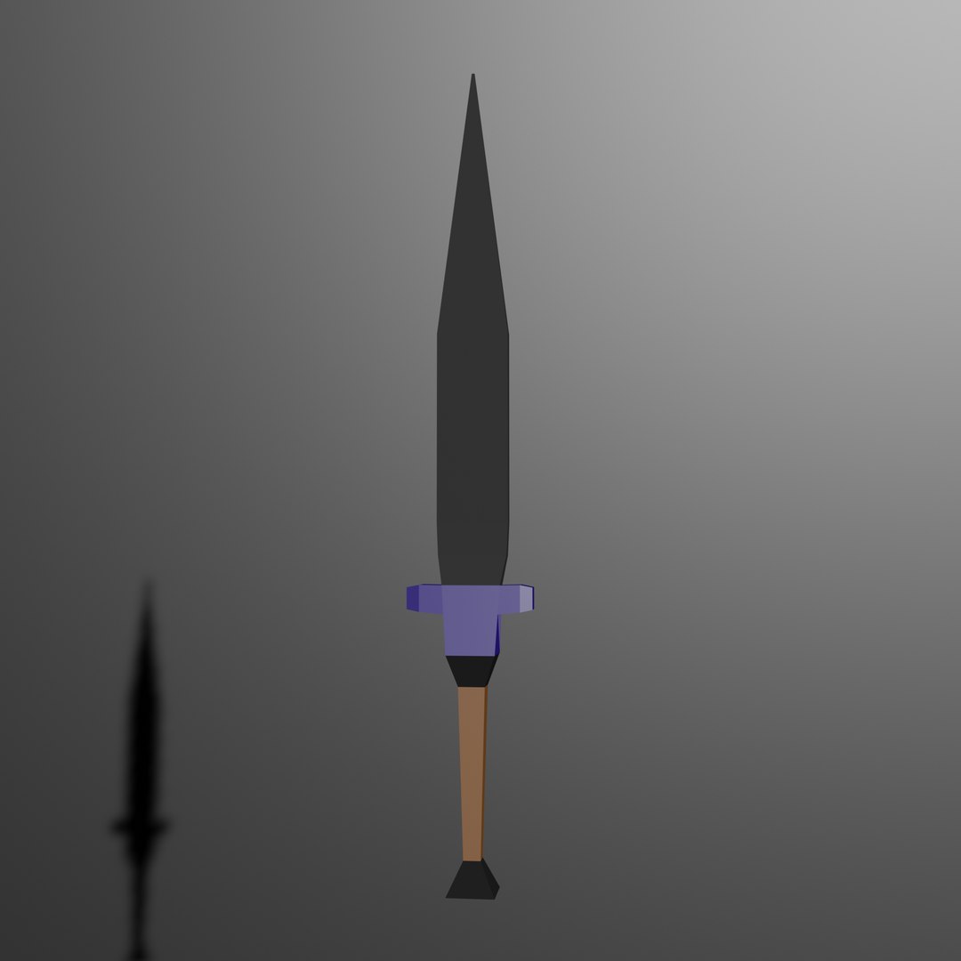 Low Poly Dagger 3D Model - TurboSquid 1961224