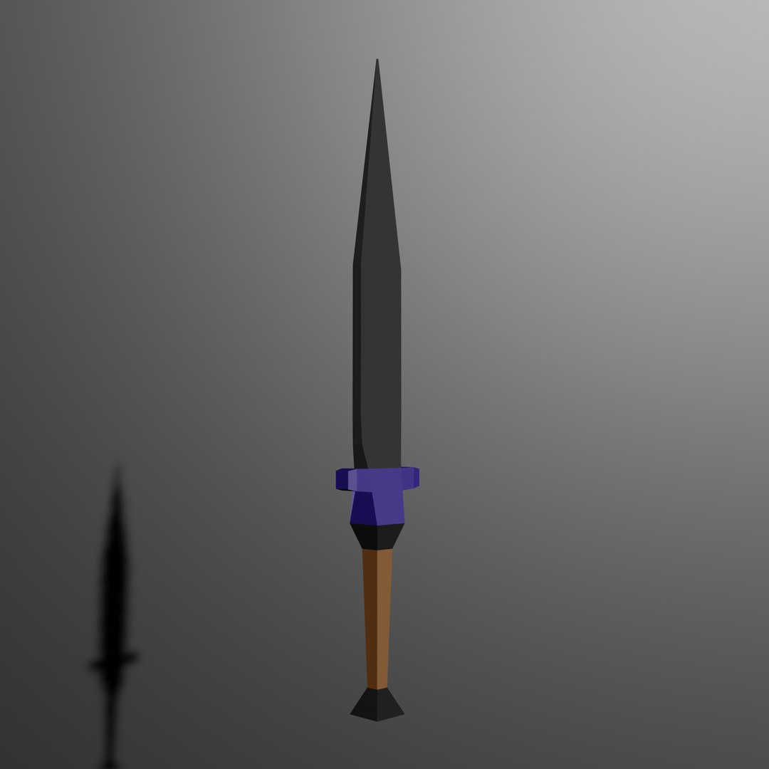 Low Poly Dagger 3D Model - TurboSquid 1961224