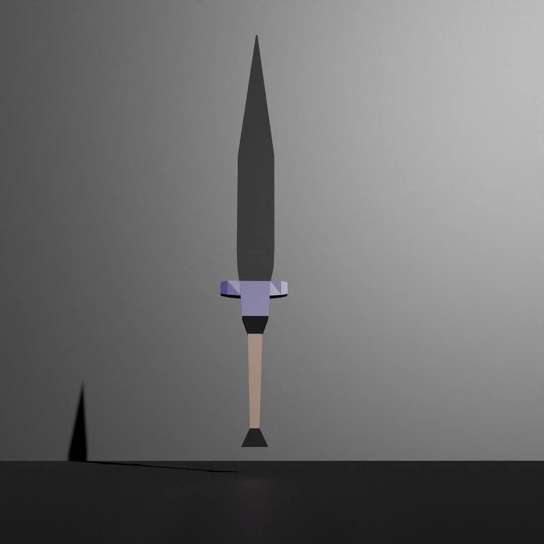 Low Poly Dagger 3D Model - TurboSquid 1961224