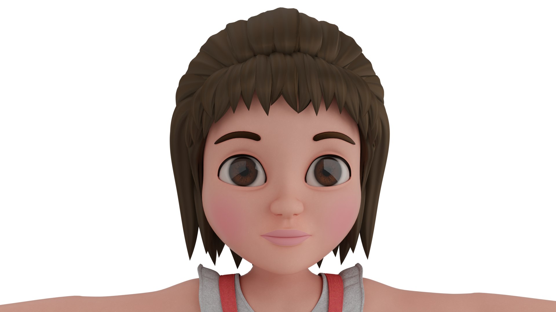 April Girl Cartoon Character 3D Model - TurboSquid 2519847