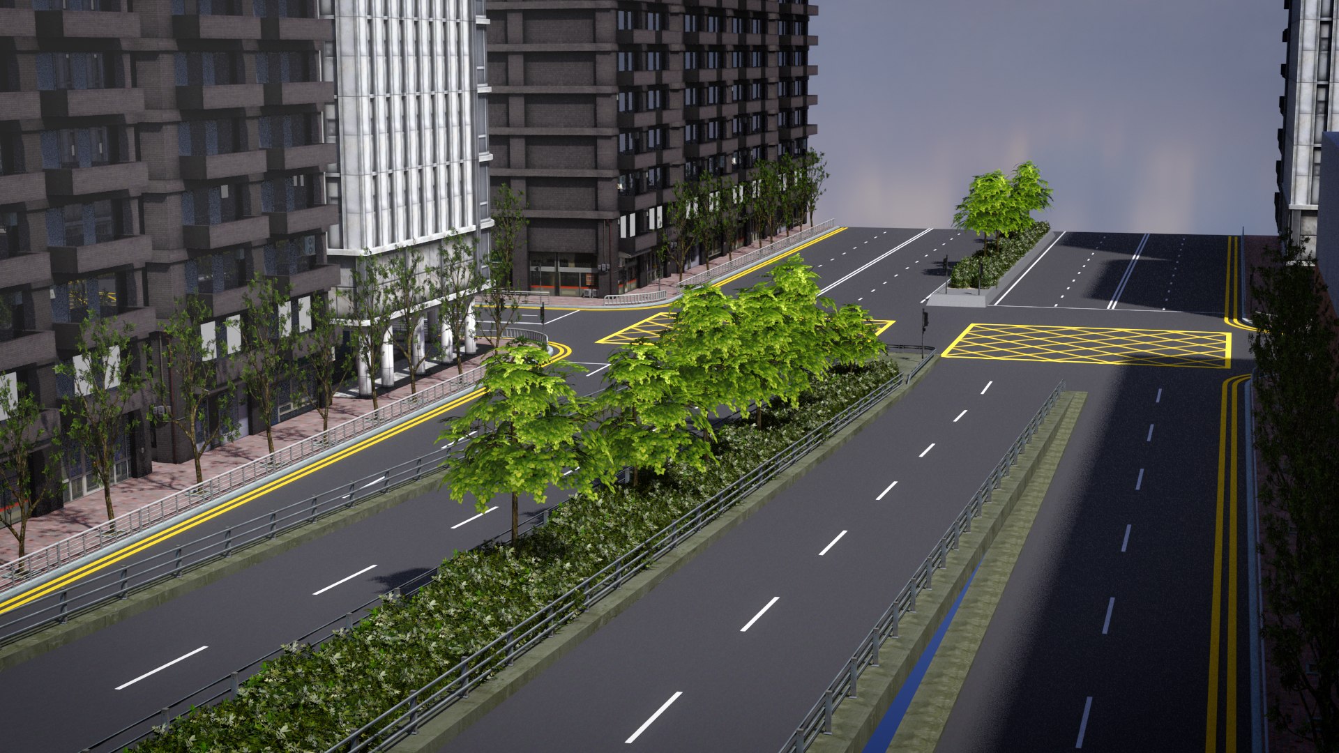 City Crossroads 3D Model - TurboSquid 2316229