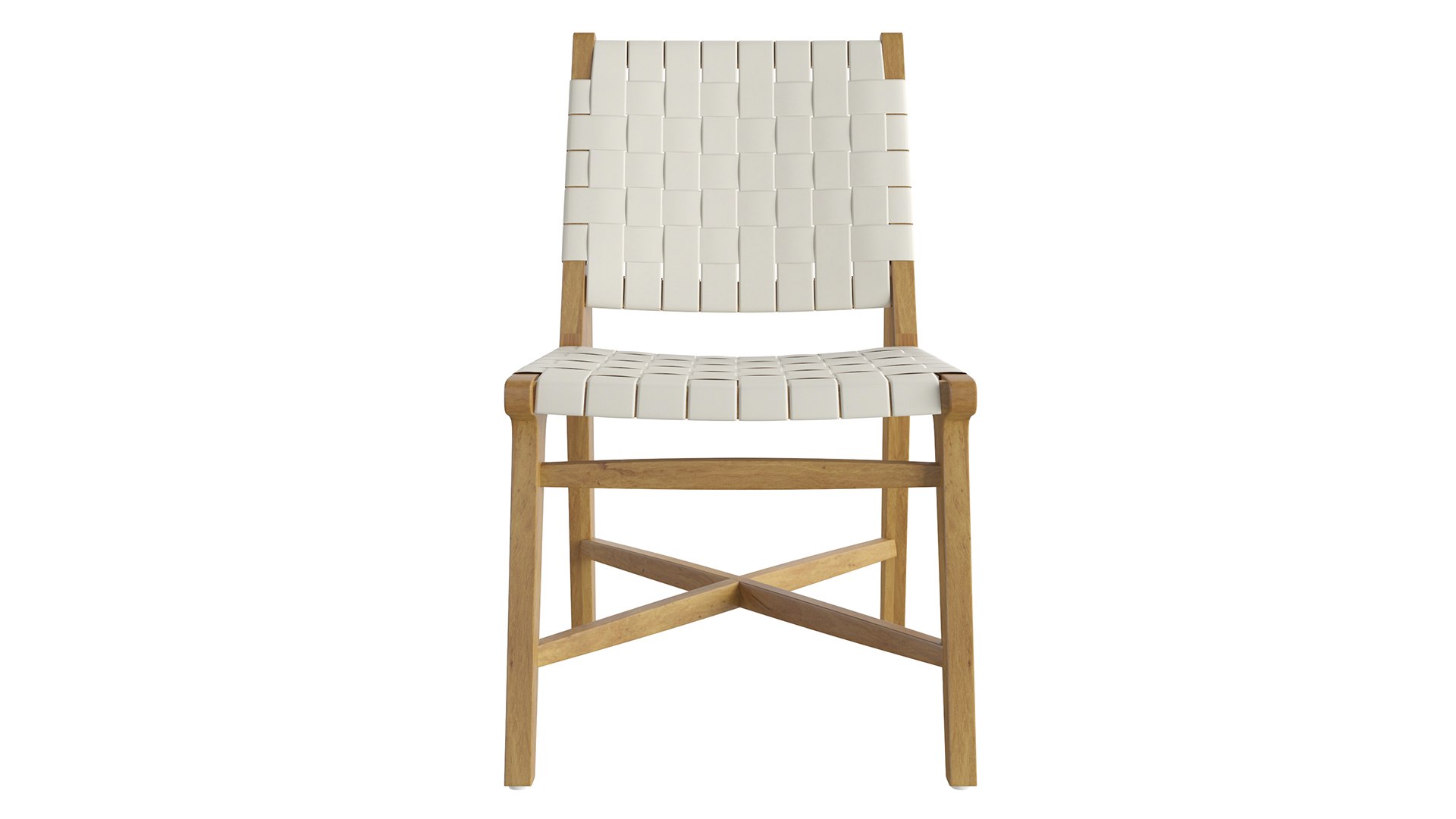 Taj White Woven Leather Dining Chair 3D - TurboSquid 1764314