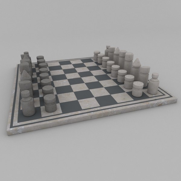 modelo 3d Juego de ajedrez de mármol - TurboSquid 1238234