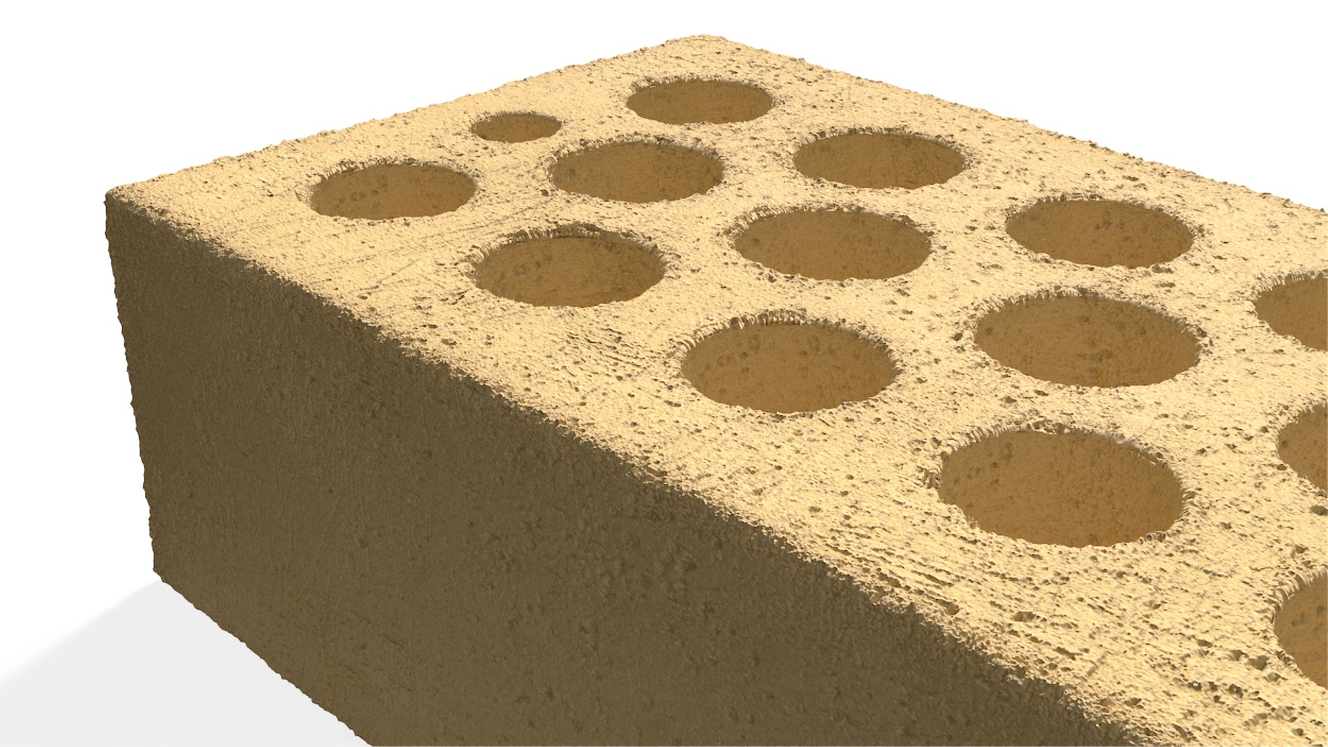 3D Hollow Ochre Calcium Silicate Block Model - TurboSquid 2145491
