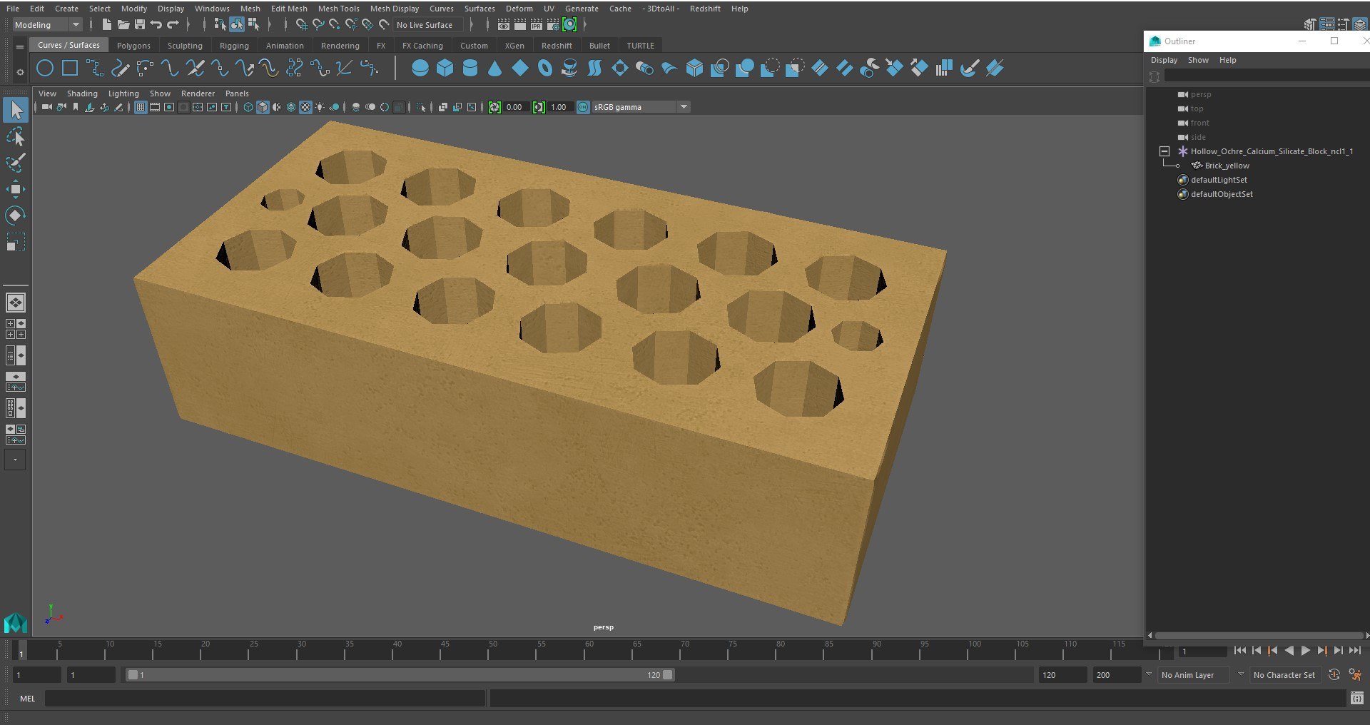 3D Hollow Ochre Calcium Silicate Block Model - TurboSquid 2145491