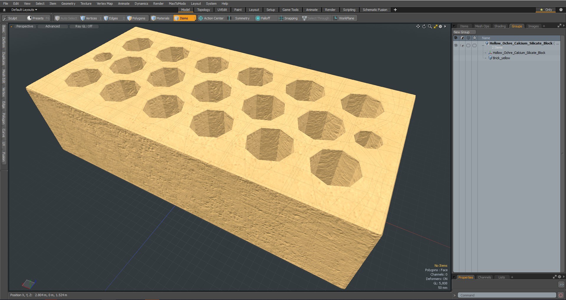 3D Hollow Ochre Calcium Silicate Block Model - TurboSquid 2145491
