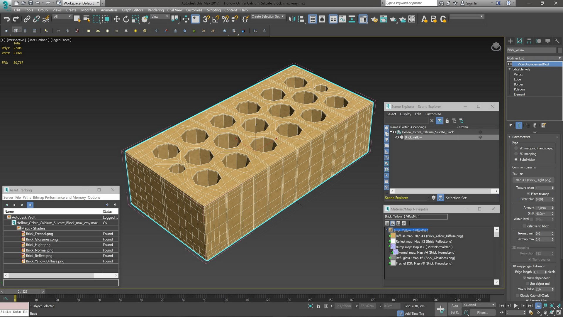3D Hollow Ochre Calcium Silicate Block Model - TurboSquid 2145491