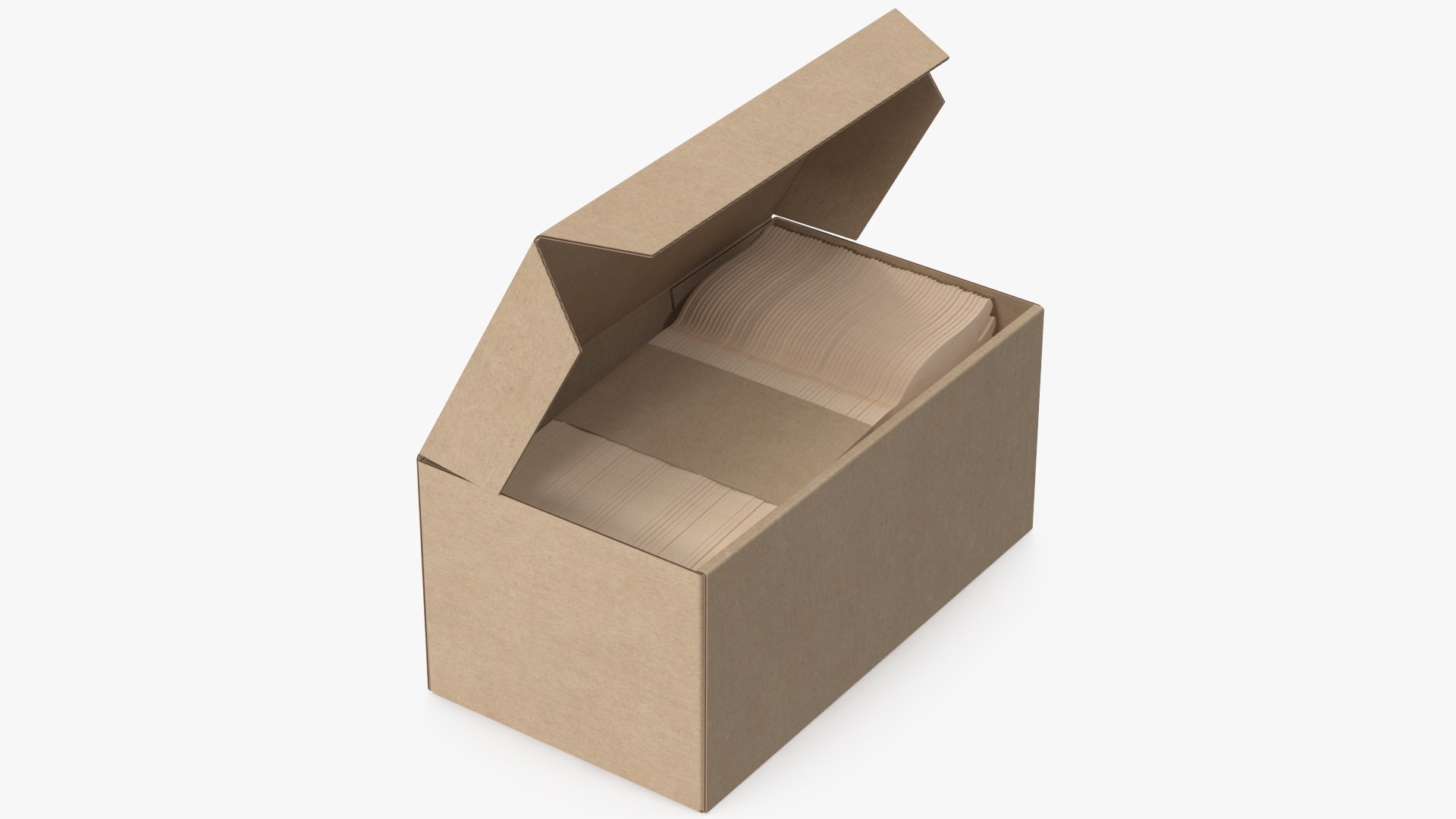 3D Model Wooden Forks Box - TurboSquid 1703628