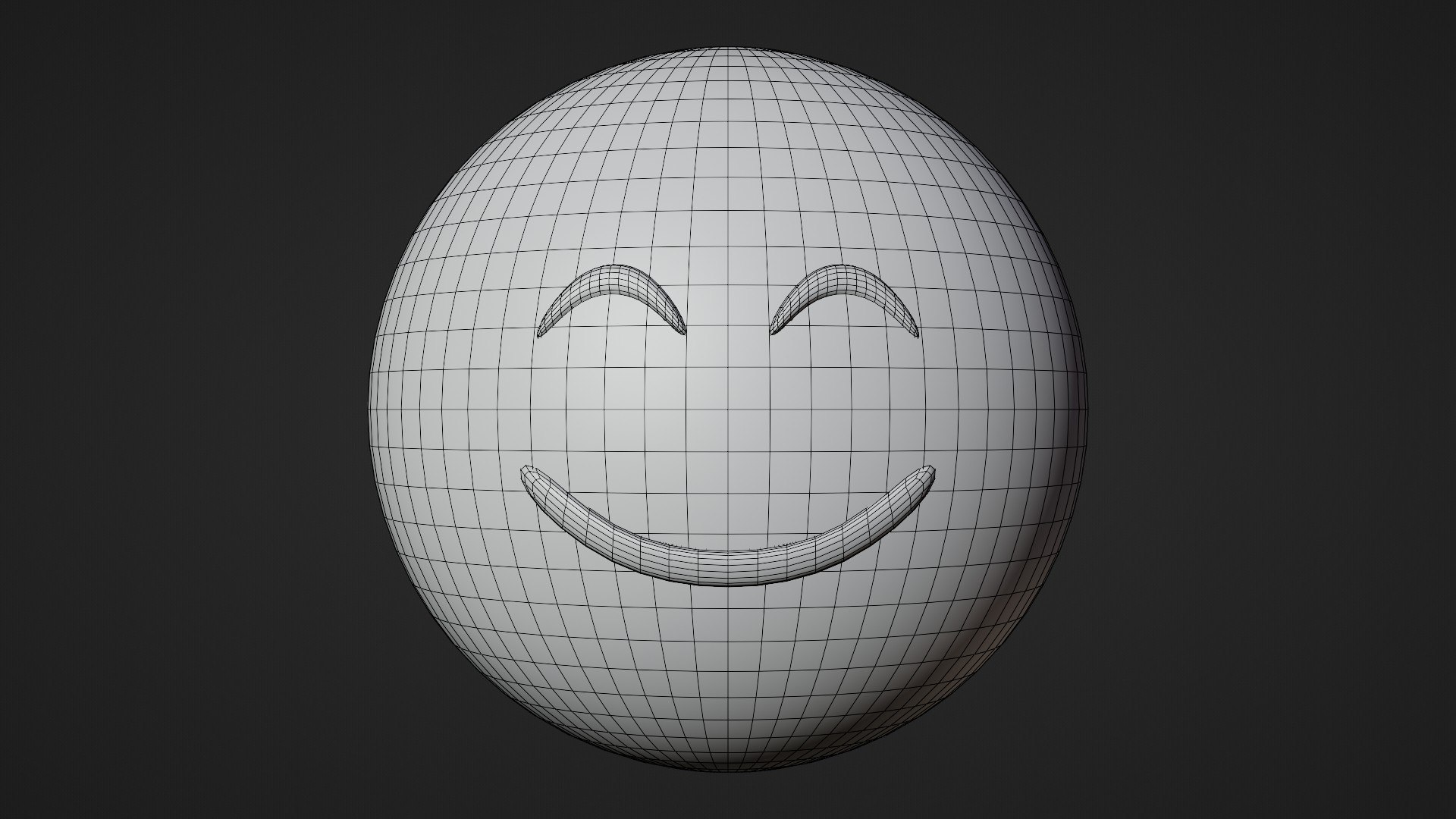 Blushing Smile Yellow Ball Emoticon Emoji Or Smiley 3D Model ...