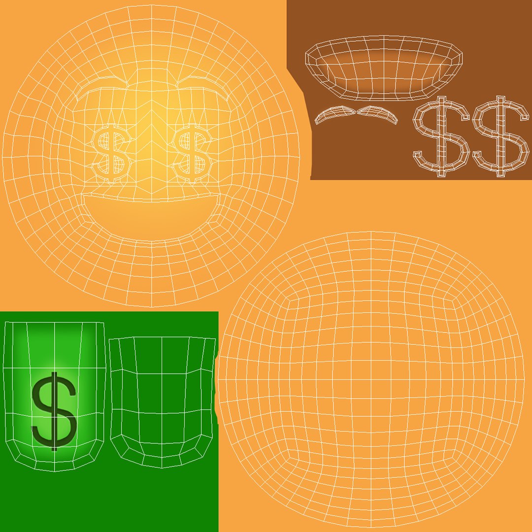 3D Model Money Face Emoji - TurboSquid 1533408