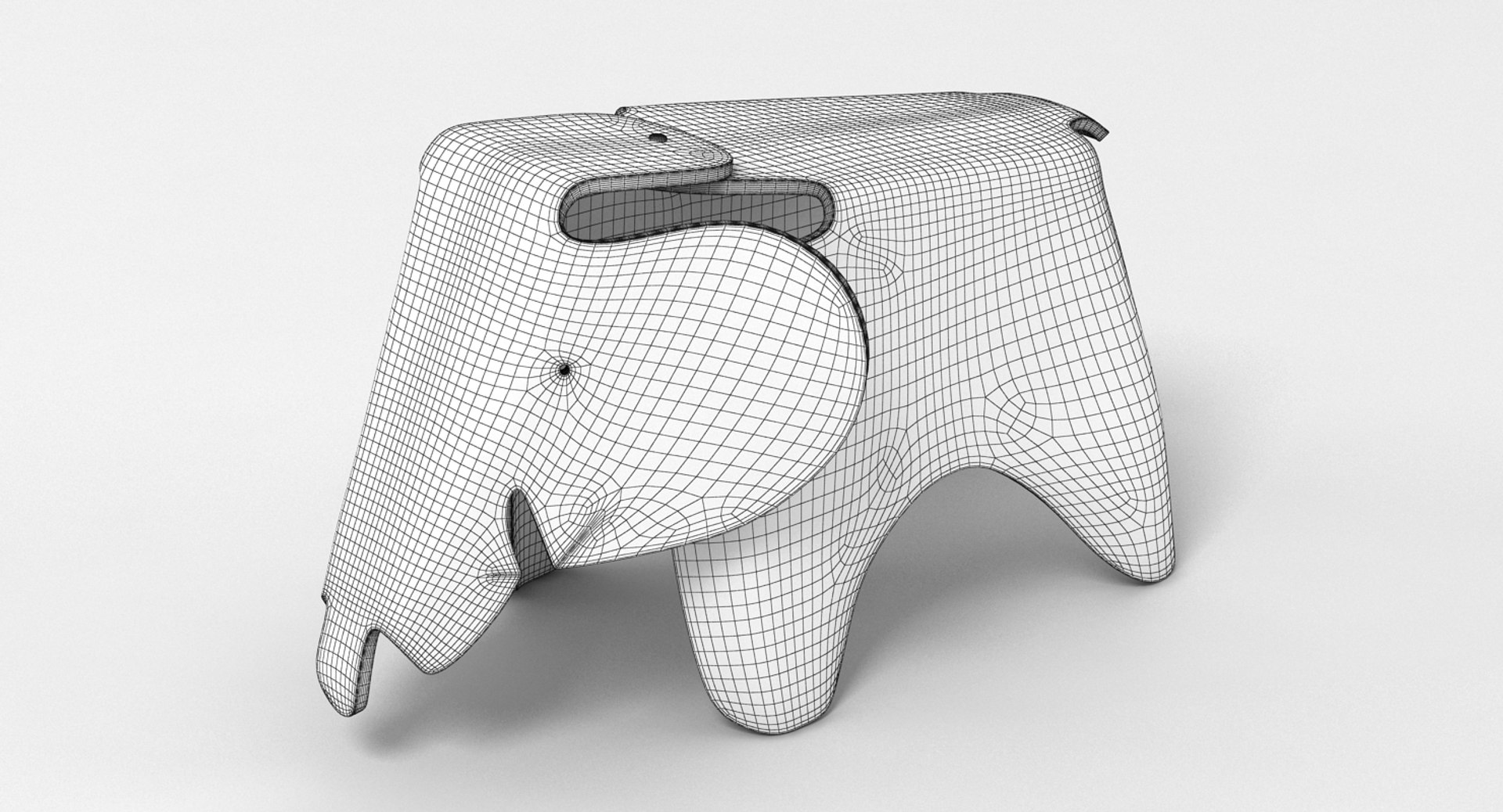 Eames Elephant Stool 3d Max