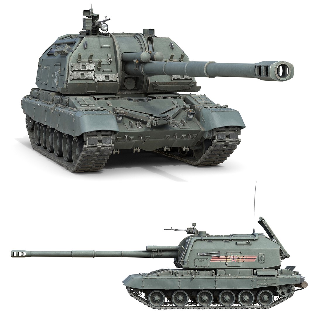 3D Model 2S19 Msta-S Self Propelled Howitzer - TurboSquid 2342310