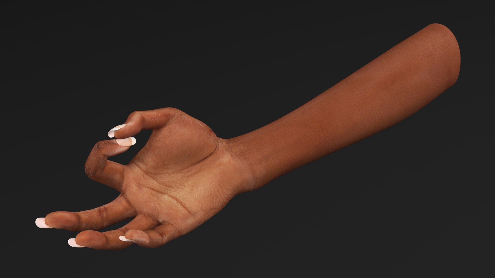 Brown Skinned Woman Hand OK Pose 3D Model - TurboSquid 2169098