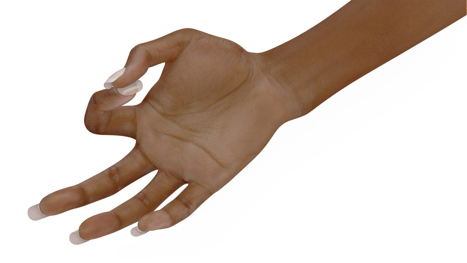 Brown Skinned Woman Hand OK Pose 3D Model - TurboSquid 2169098