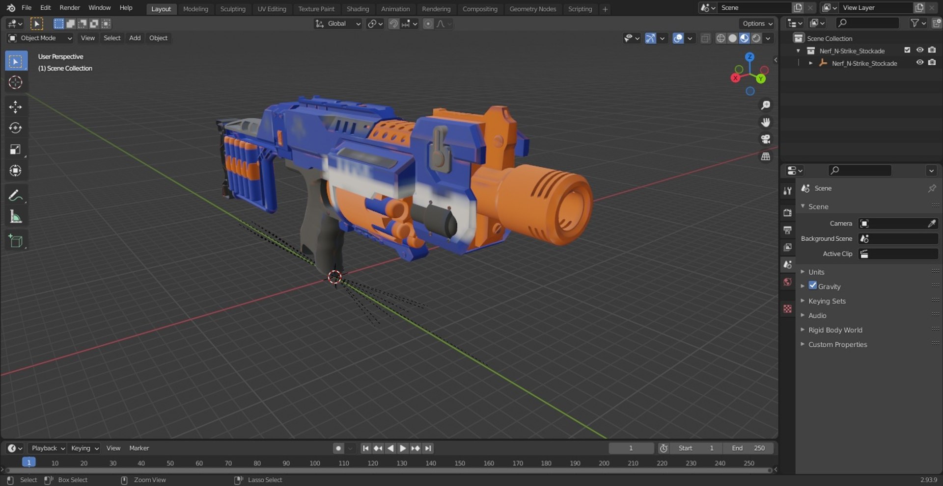 3D model Nerf N-Strike Stockade - TurboSquid 1918482