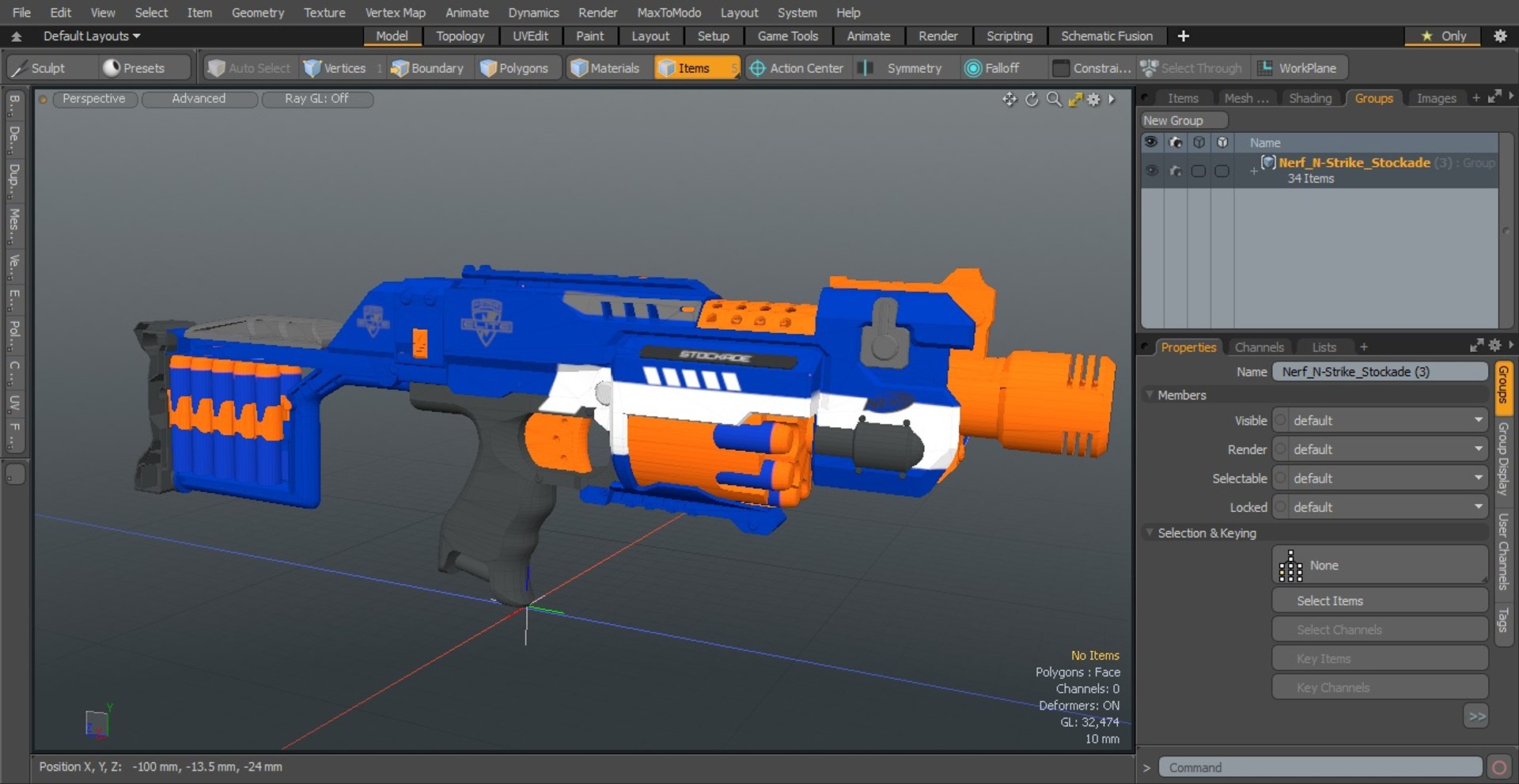 3D model Nerf N-Strike Stockade - TurboSquid 1918482