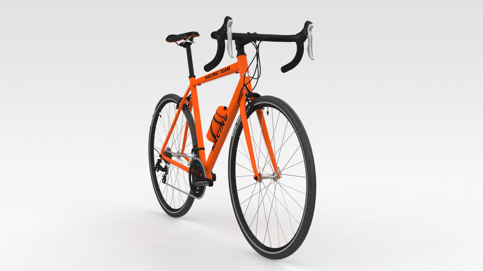 3D Racing Bicycle - Orange Model - TurboSquid 1837027