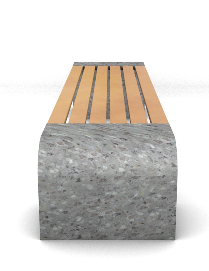 Marble Trex Park Bench 3d C4d