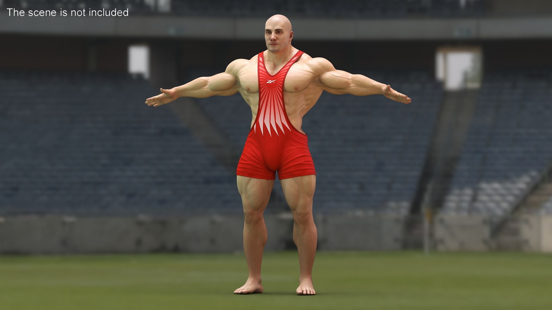 Athletic Strong Male In Reebok Red Leotard Rigged 3D Model - TurboSquid ...