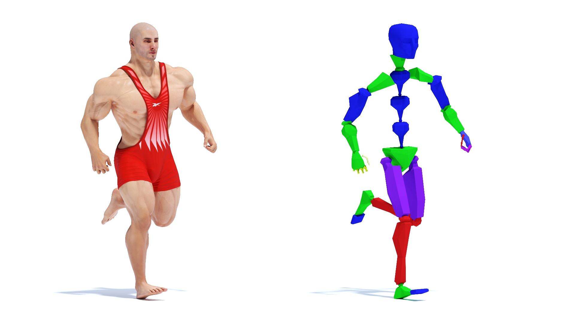 Athletic Strong Male In Reebok Red Leotard Rigged 3D Model - TurboSquid ...