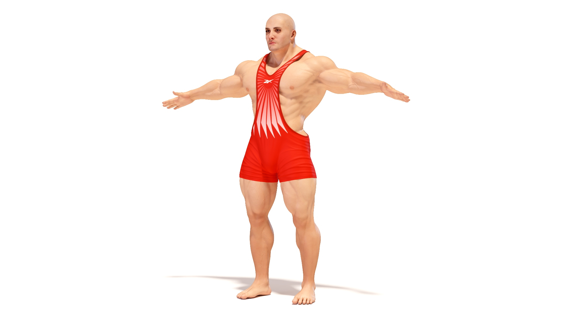 Athletic Strong Male In Reebok Red Leotard Rigged 3D Model - TurboSquid ...