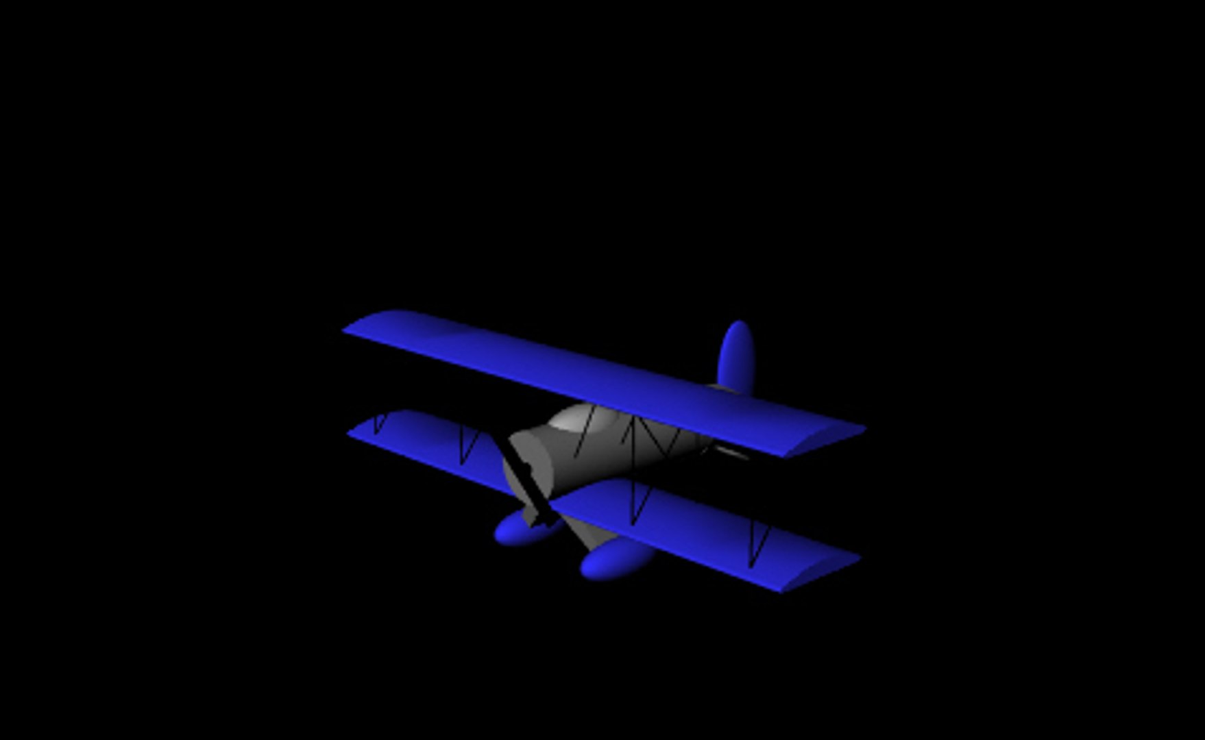 3d biplane model