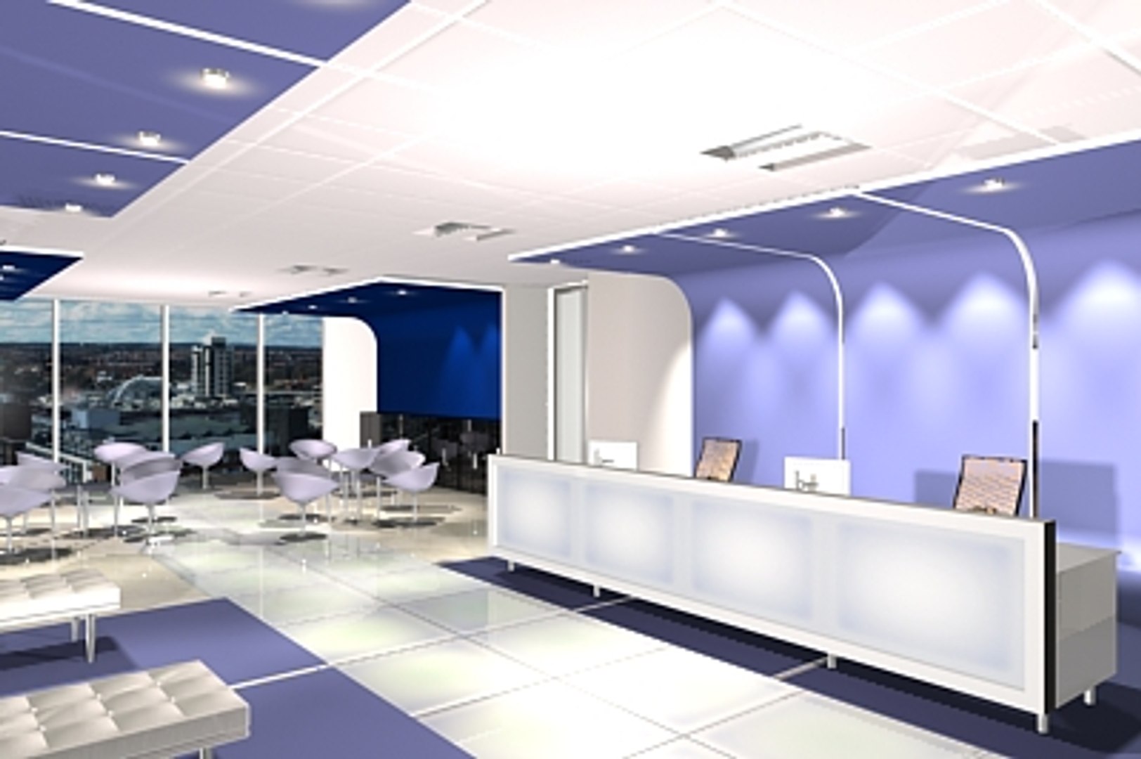 Office Reception 3d Model