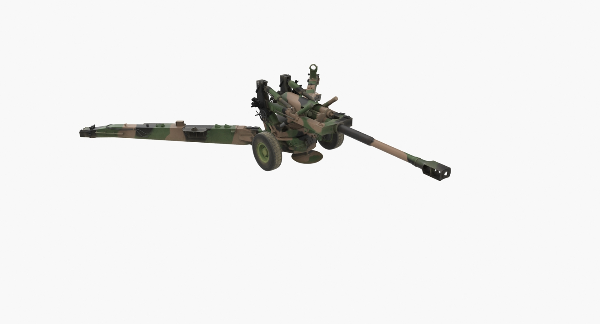Towed Howitzer M198 Rigged Model - TurboSquid 1259887