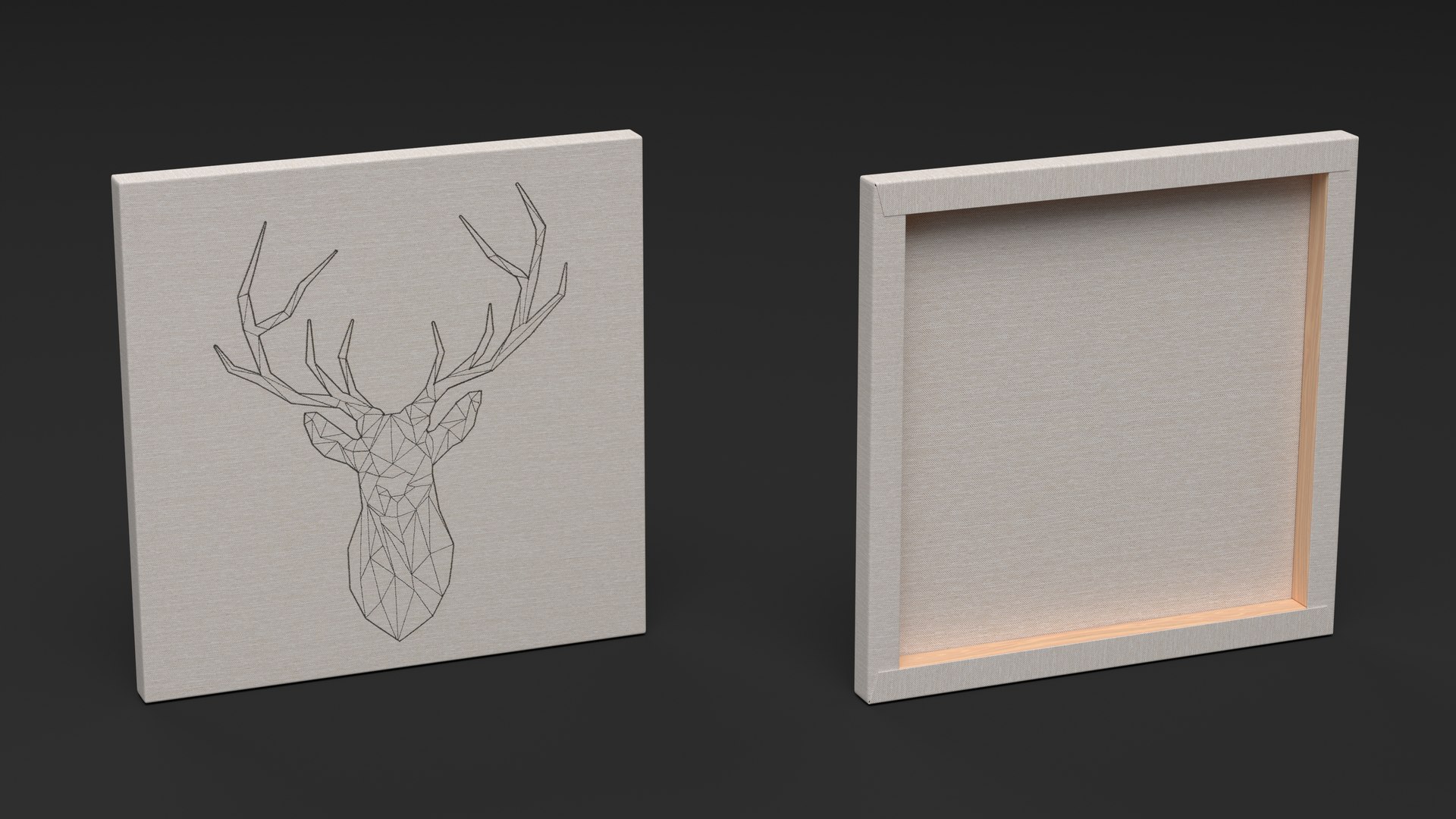 3D Wall Decor Picture IKEA PJATTERYD Black Deer - TurboSquid 2136702