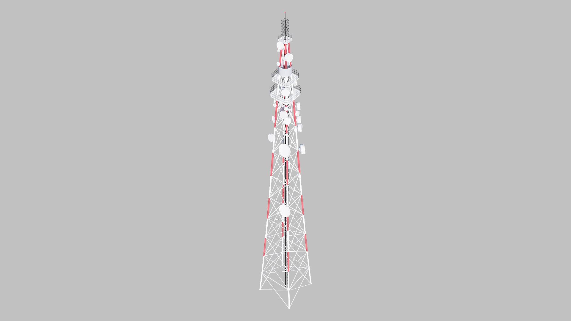 3D Telecommunication Cell Tower - TurboSquid 1711524