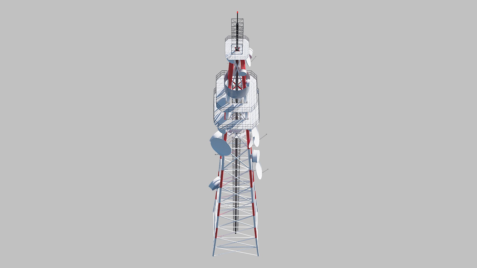3D Telecommunication Cell Tower - TurboSquid 1711524