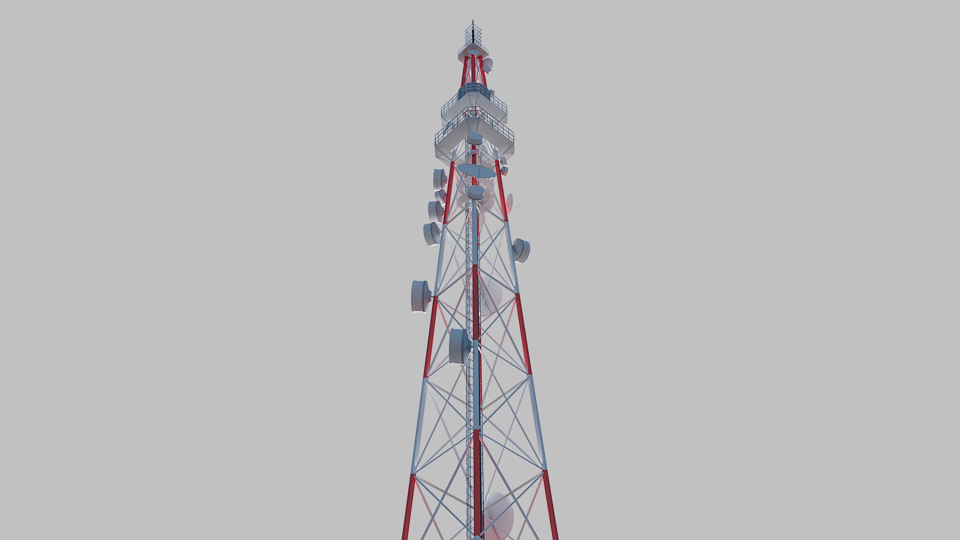 3D Telecommunication Cell Tower - TurboSquid 1711524