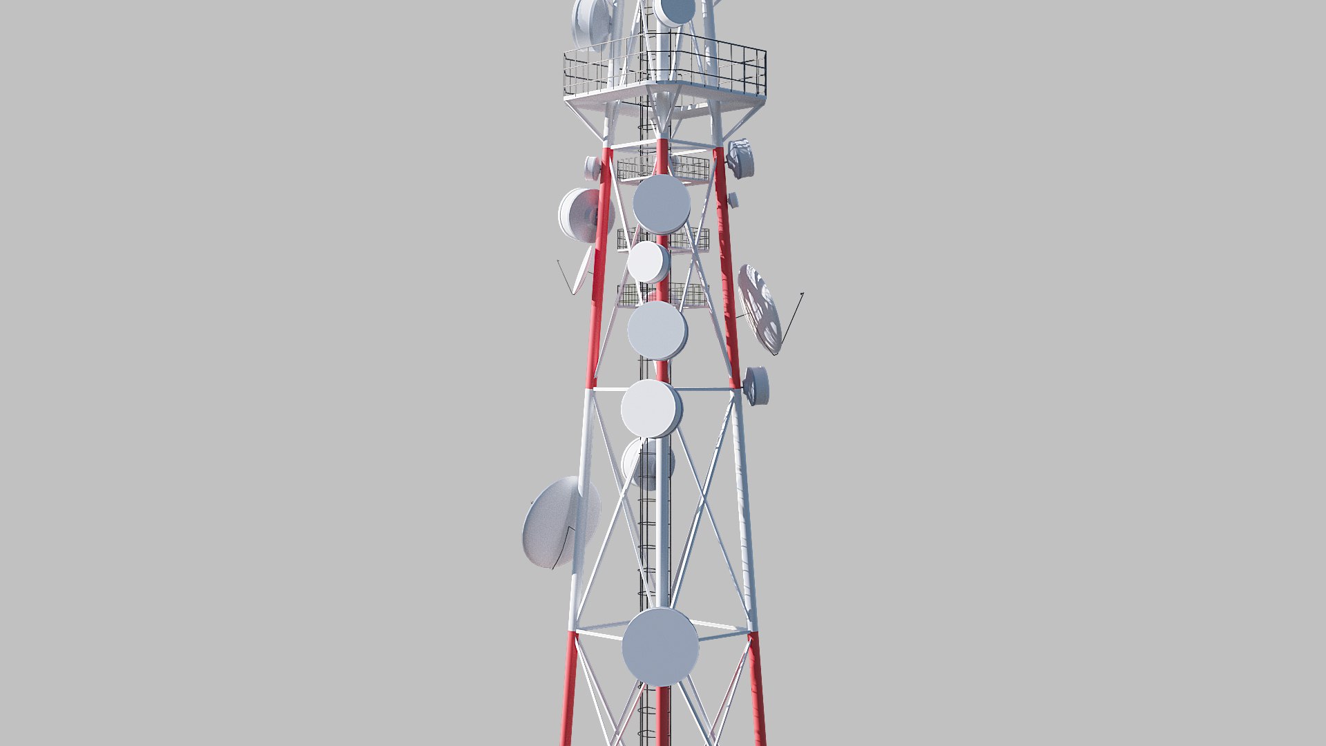 3D Telecommunication Cell Tower - TurboSquid 1711524