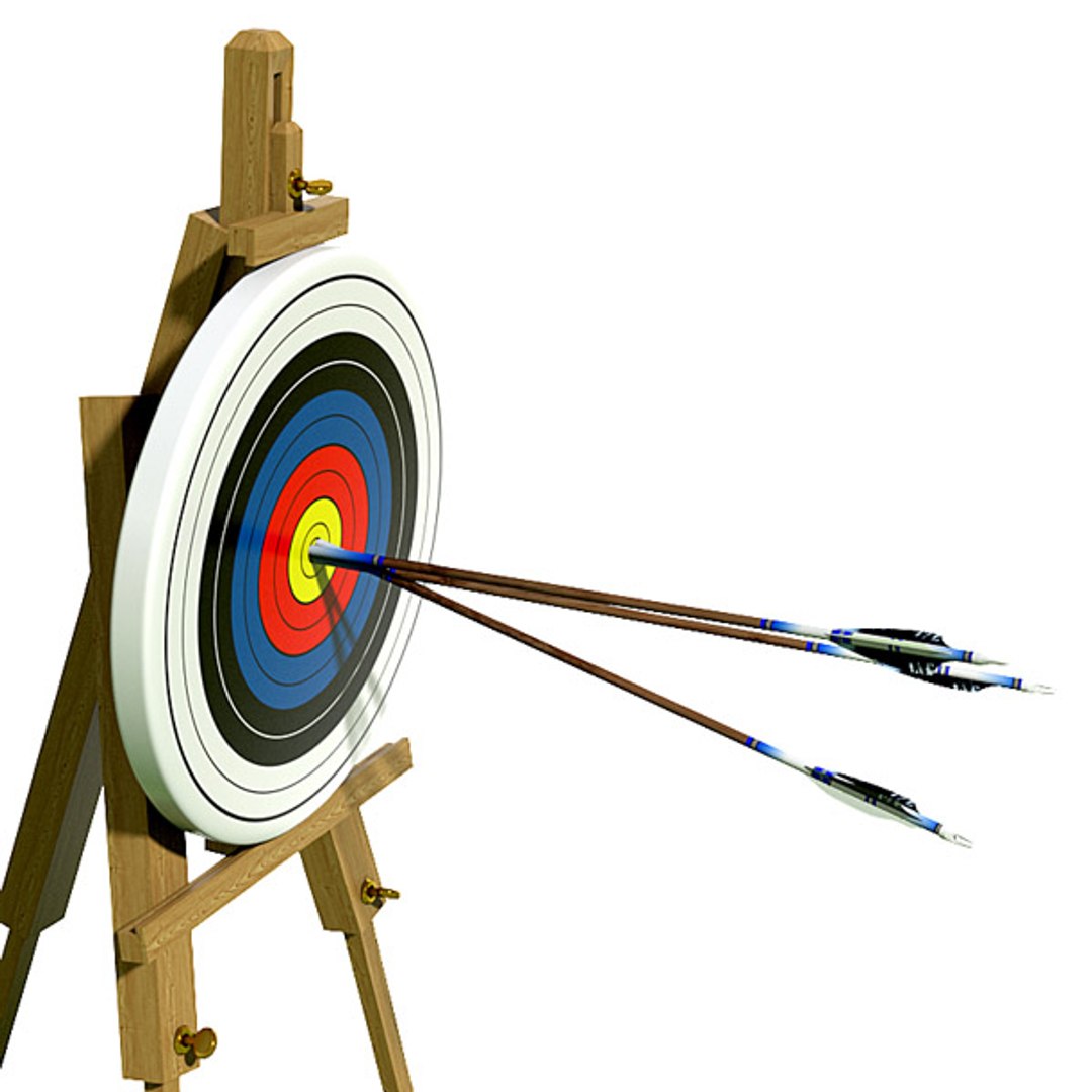 3d Model Target Arrows Center
