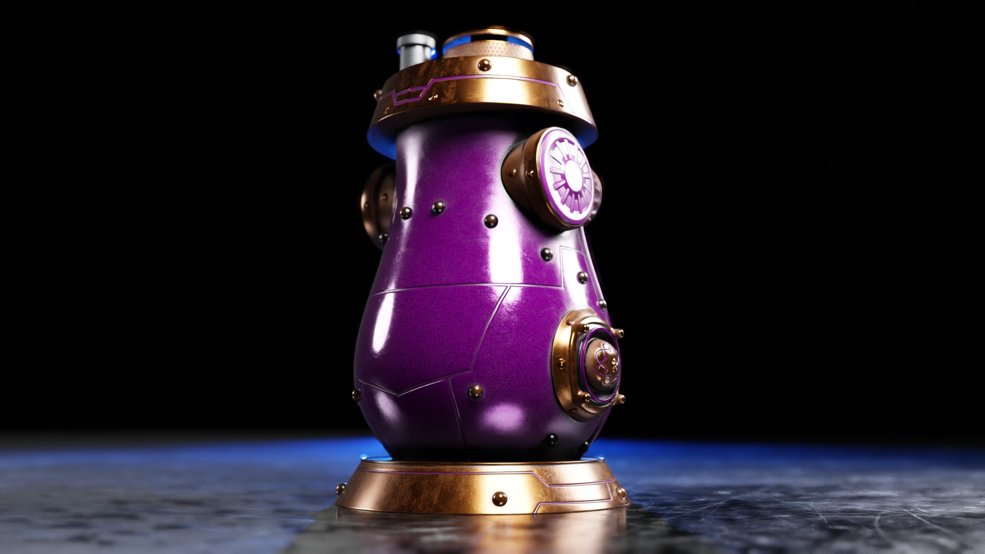 3D Steampunk Owl Shaped Coffee Machine - TurboSquid 2060870