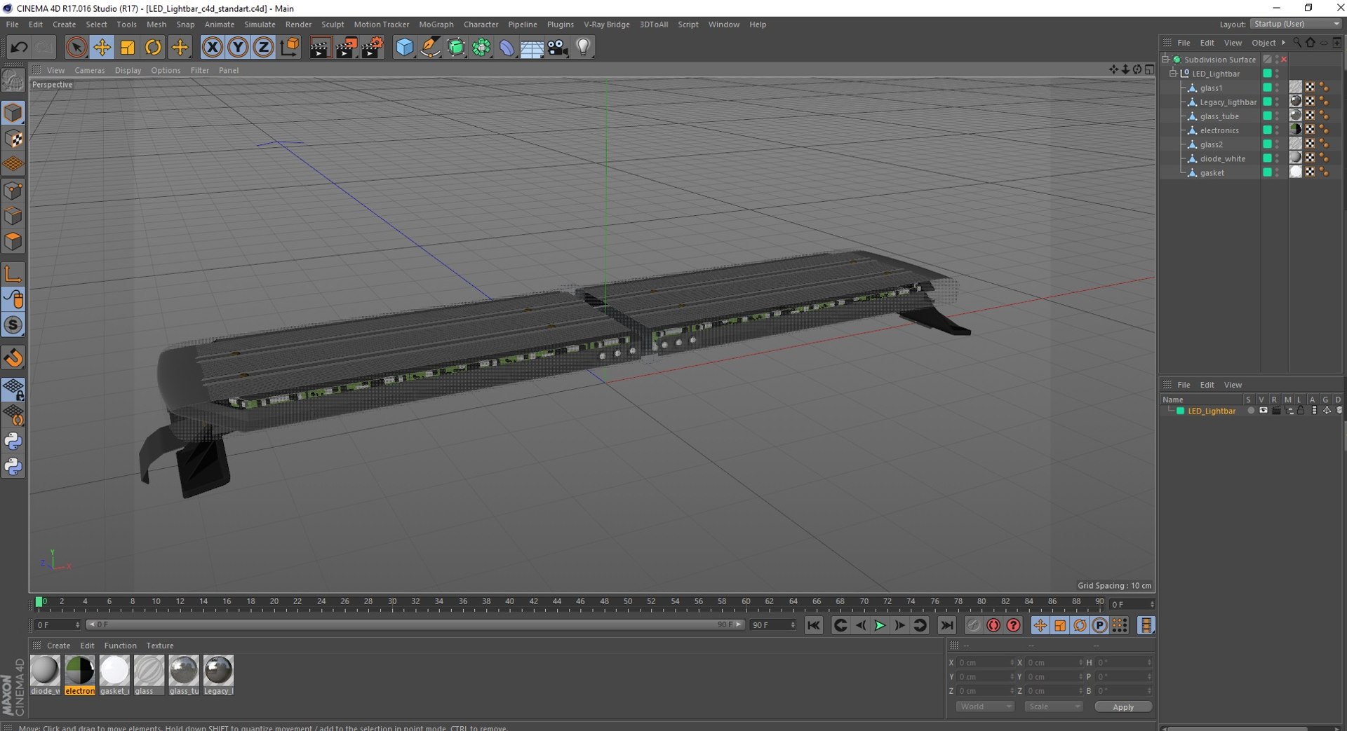 3D LED Lightbar Model - TurboSquid 2229365