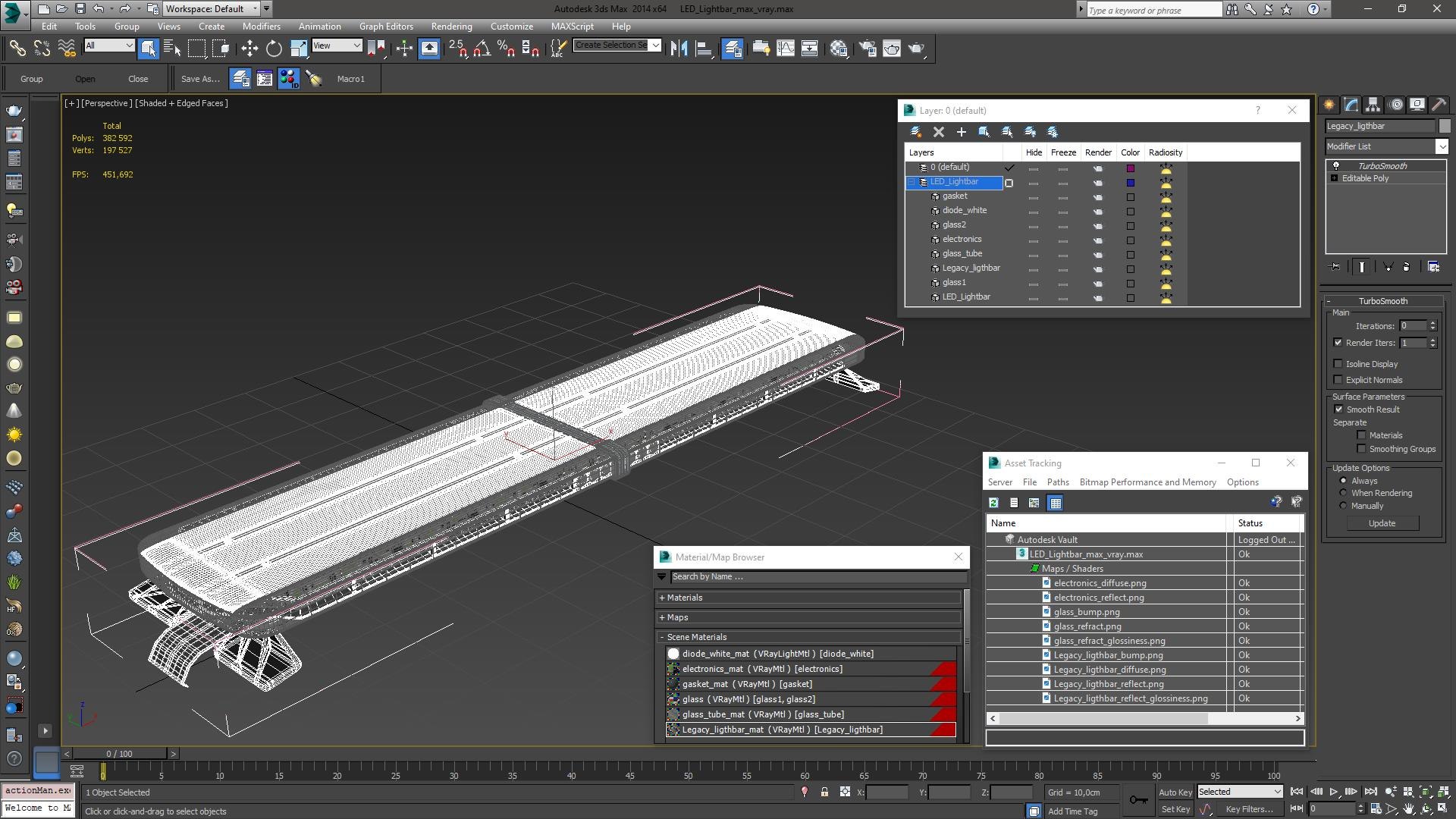 3D LED Lightbar Model - TurboSquid 2229365