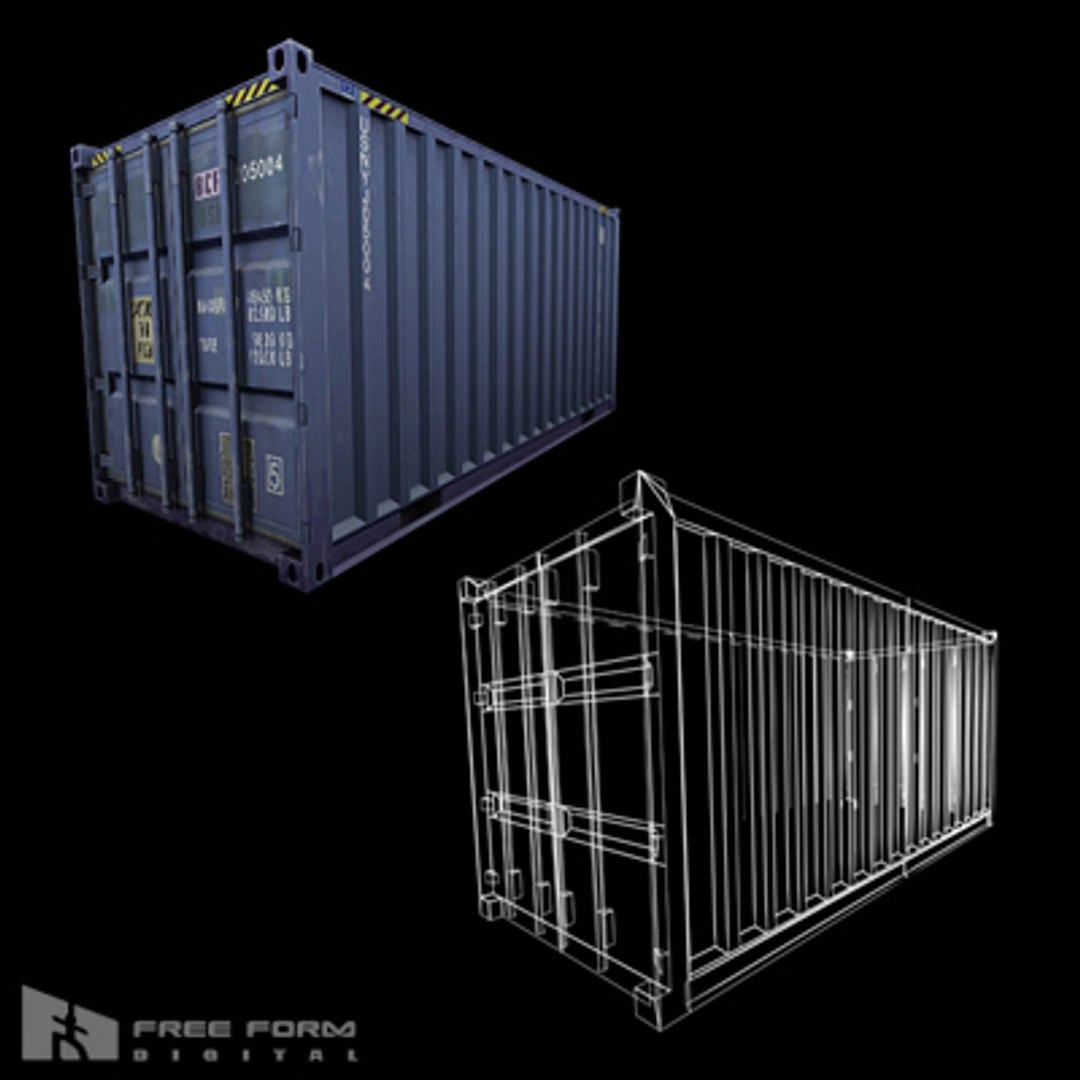 Urban Box Fence Container 3d Model