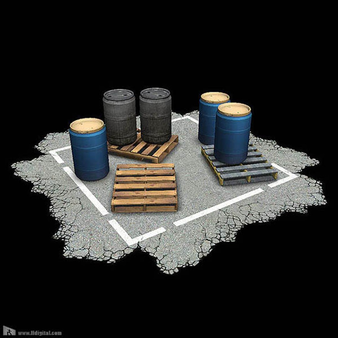Urban Box Fence Container 3d Model