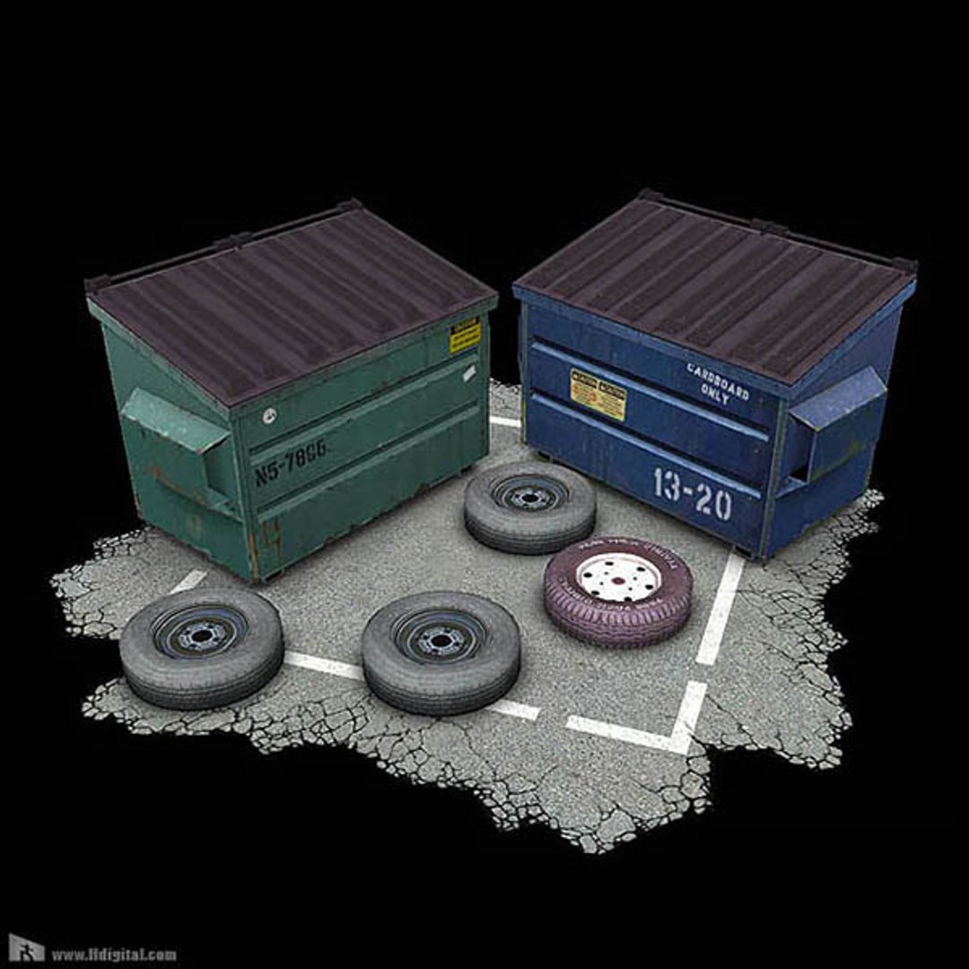 Urban Box Fence Container 3d Model