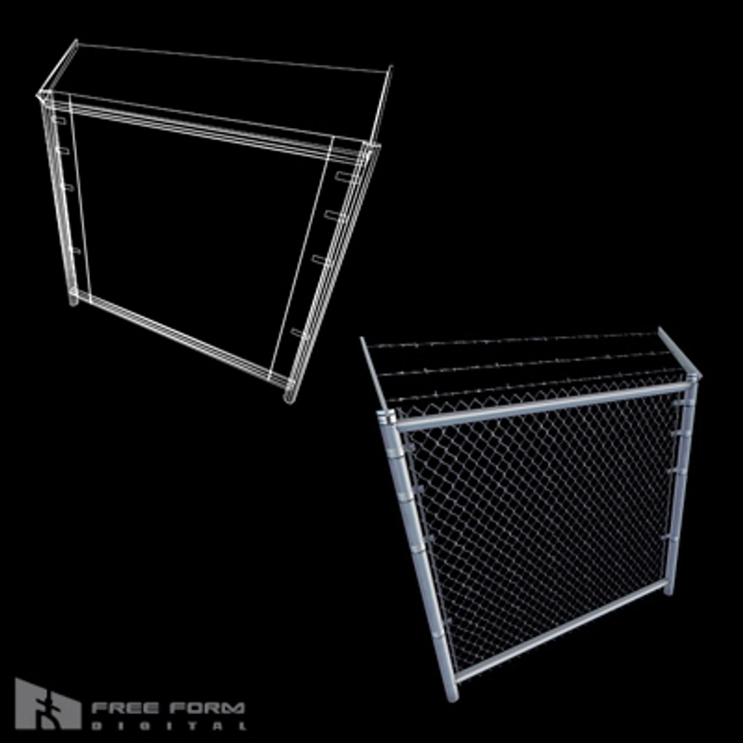 Urban Box Fence Container 3d Model