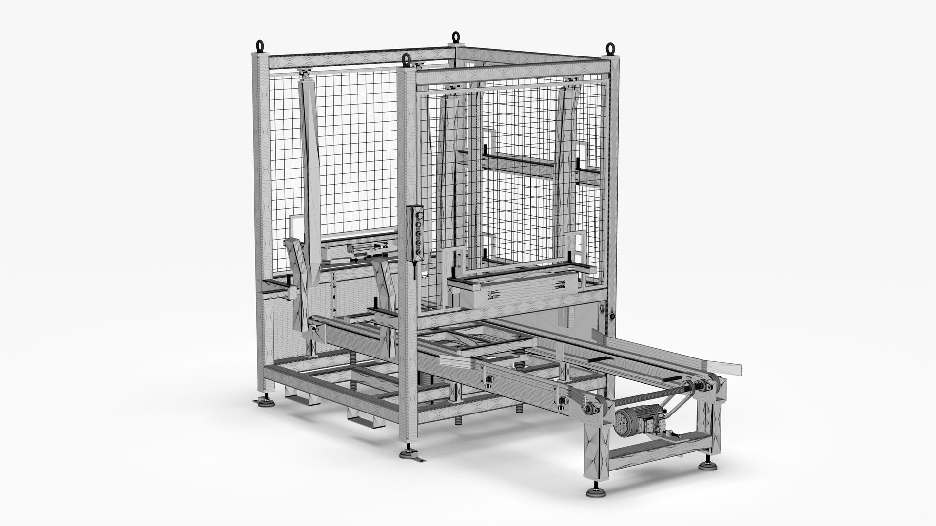 Automatic Depalletizer Pallet Warehouse 3D Model - TurboSquid 2048512