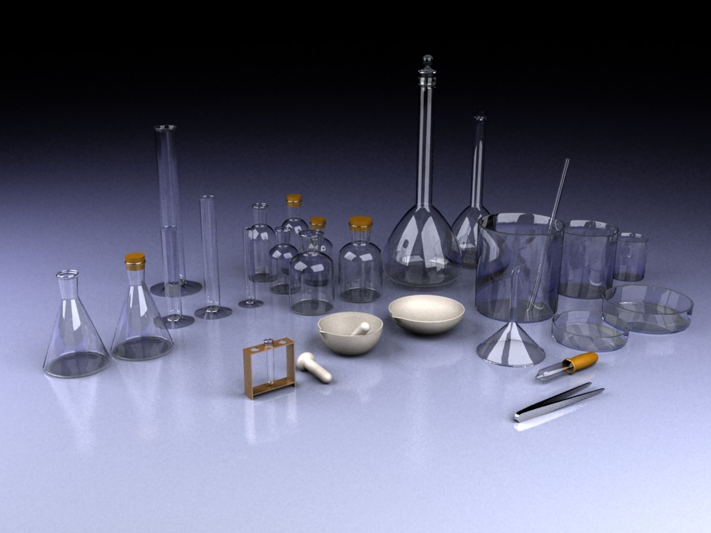 Lab Equipment 3d Model